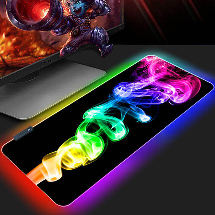 LED Extra Large RGB Mousepad Gaming Mouse Pad Extended Waterproof Anti ...