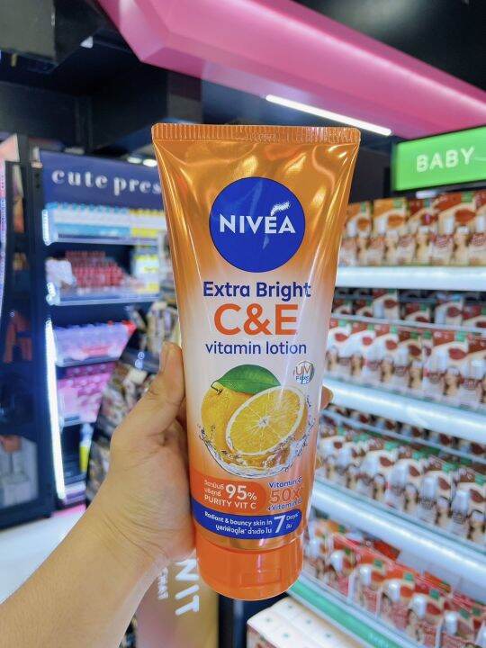 นีเวีย NIVEAโลชั่นบำรุงผิวกาย เอ็กซ์ตร้า ไวท์ ซี แอนด์ อี วิตามิน | Lazada.co.th