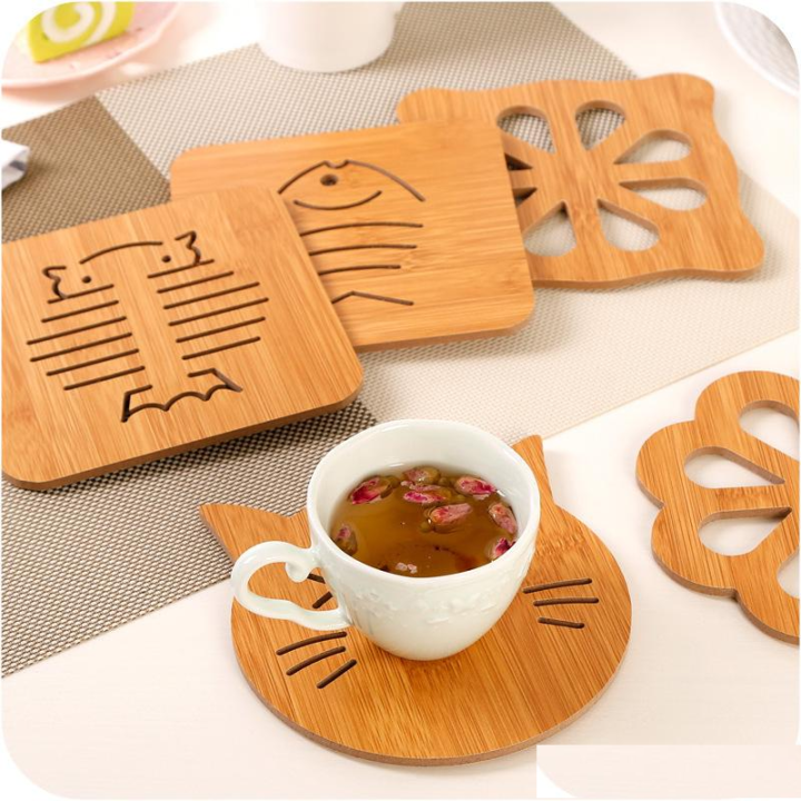 STNDRD Rustic Wood Heat Resistant Pad Pan Pot Mat Holder Cooking Pad ...