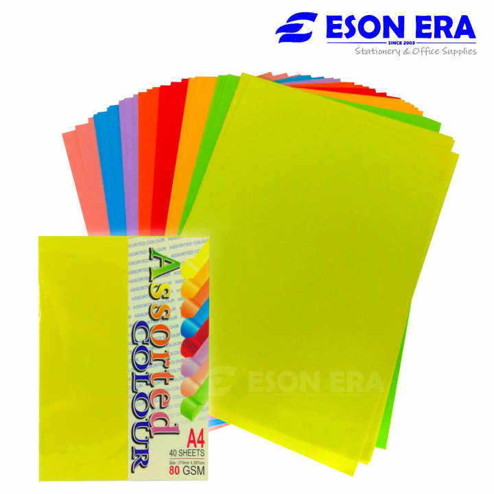 Standard A4 Colour Papers 80gsm (8 Colours) (40 Sheets) (FTC8040 ...