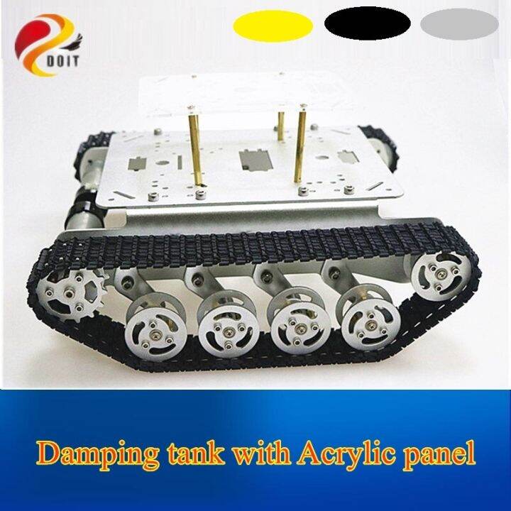 Shock Absorbing Smart Robot Tank Chassis Metal Damping Tracked Car ...
