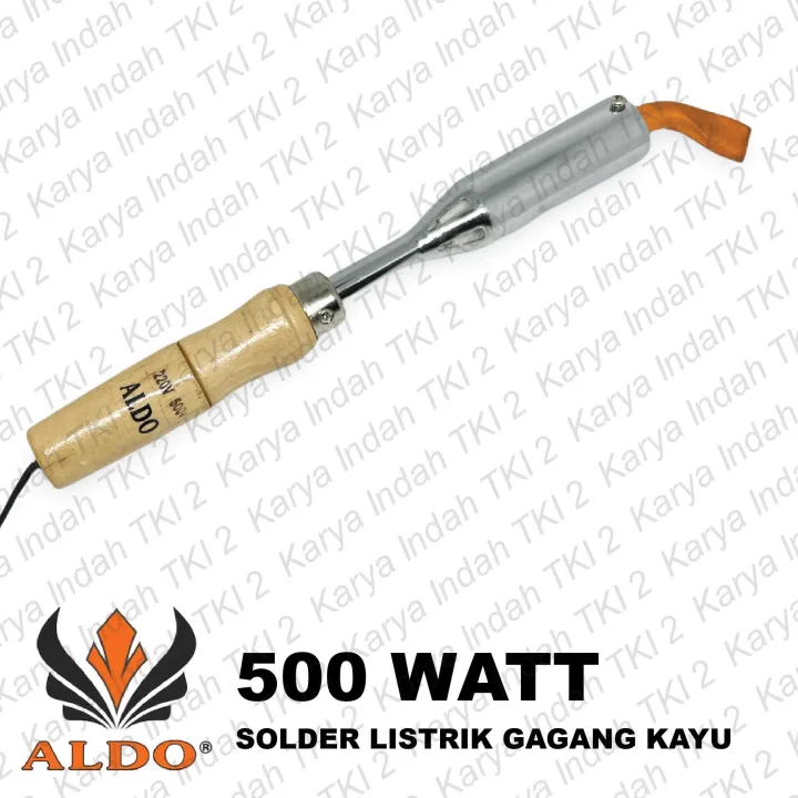 Solder Listrik Gagang Kayu 500 Watt ALDO Electric Soldering Iron 500W ...