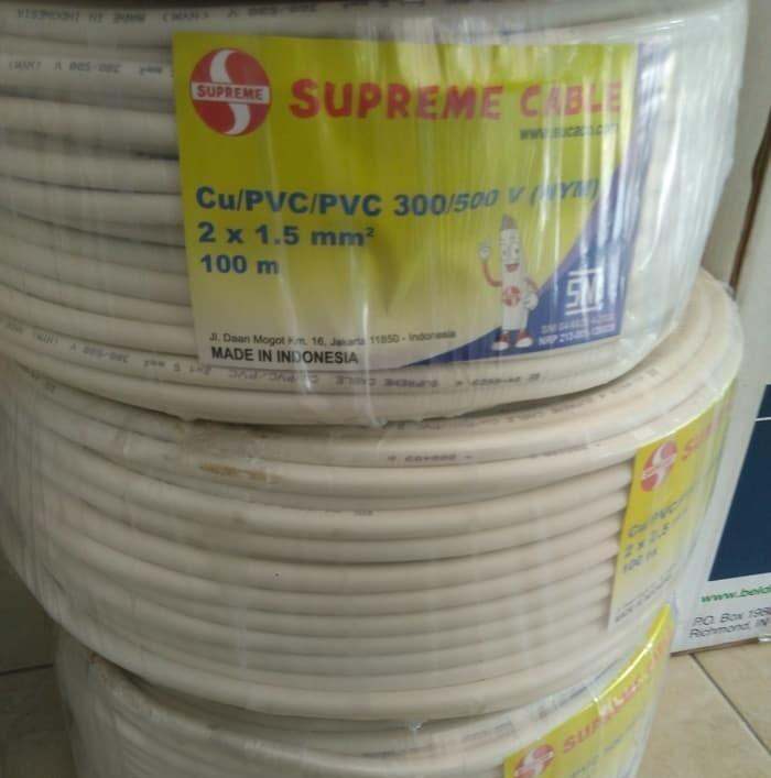 ( 5 meter ) Kabel Supreme / Prima 2x1.5 NYM Kabel Tembaga Tunggal isi 2 ...