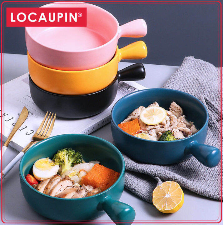 Locaupin Simple Nordic Style Ceramic Cereal Baked Rice Pasta Noodle ...