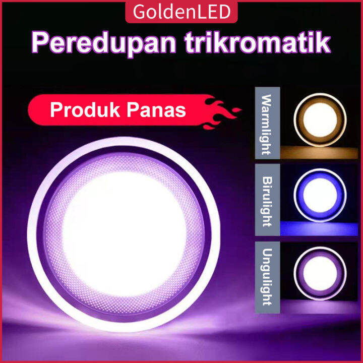 Golden LED LAMPU DOWNLIGHT LED 3 WARNA 6WATT/ KUNING BIRU UNGU / PUTIH ...