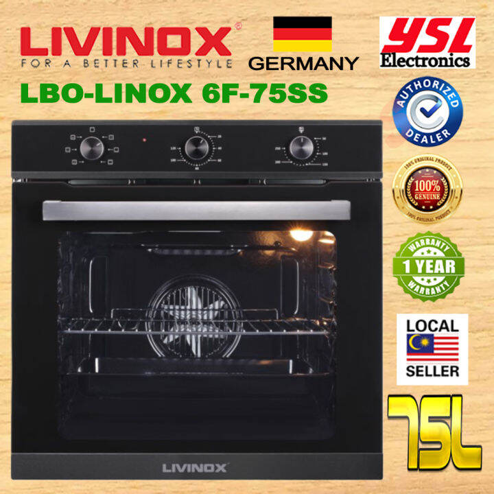 LIVINOX LBO-LINOX 6F-75SS Built In Oven With 6 Functions 75L | Lazada