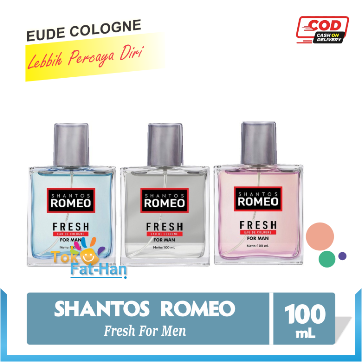 Shantos Romeo Fresh Eau De Cologne 100ml - Parfum Pria Kuat Tahan Lama ...