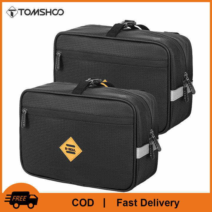 TOMSHOO 4.5L จักรยานแร็คด้านหลังกระเป๋ากันน้ำจักรยานมือจับกระเป๋าขี่ ...