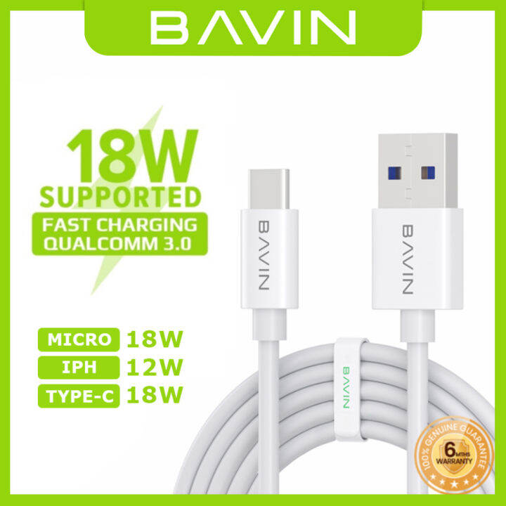 BAVIN CB008 12W/18W QC3.0 Fast Charging Cable High Speed Data ...