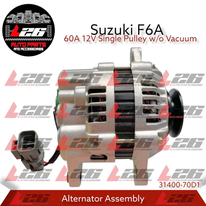 Suzuki F6A/F5A Alternator Assembly 60A 12v 31400-70D1 Single Pulley w/o ...