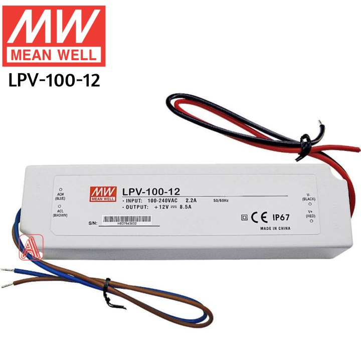 Mean Well LPV-100-12 8.5A Led Driver IP67 Weatherproof Meanwell Power ...