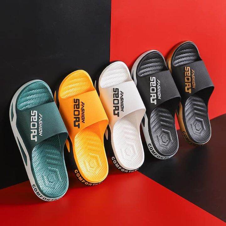 Cool Store Korean Rubber Sport Slippers For Men#555 | Lazada PH