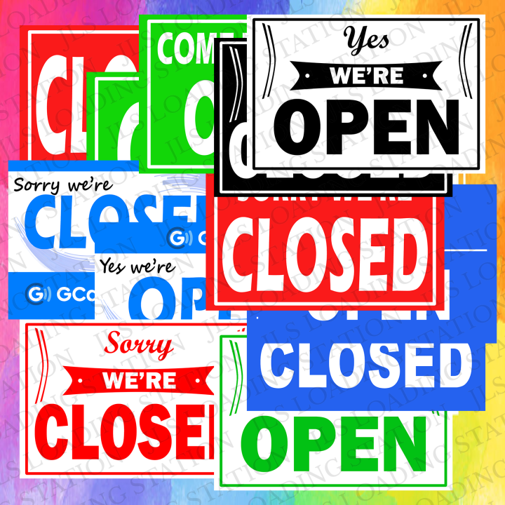 OPEN CLOSED (LAMINATED/PVC) SIGNAGE | Lazada PH OPEN CLOSED (LAMINATED/PVC) SIGNAGE | Lazada PH