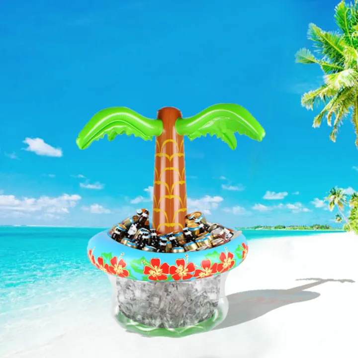 Inflatable Palm Tree Cooler Cooler for Pool Party Serving Bar Ice Tray ...
