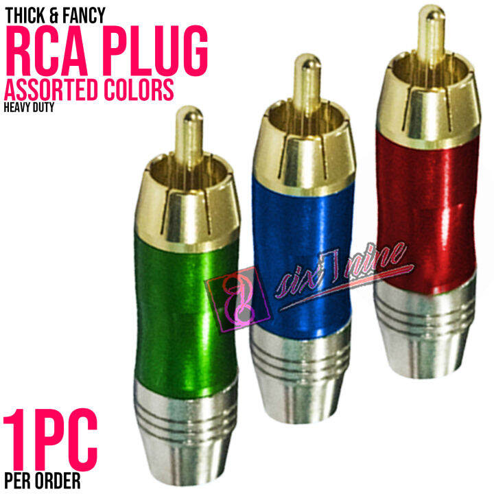 RCA Plug Connector Thick Quality Assorted Colors Heavy Duty | Lazada PH