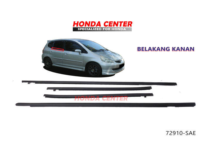 pelipit karet kaca pintu luar weather strip luar honda jazz gd3 2004 2005 2006 2007 2008 72910 ...