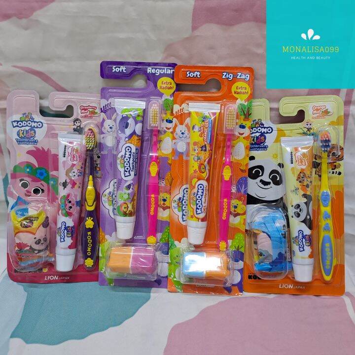 Paket Hemat Komodo Sikat Gigi + Pasta Gigi/KODOMO Kids Sikat Gigi 2 IN 1/KODOMO Toothbrush ...