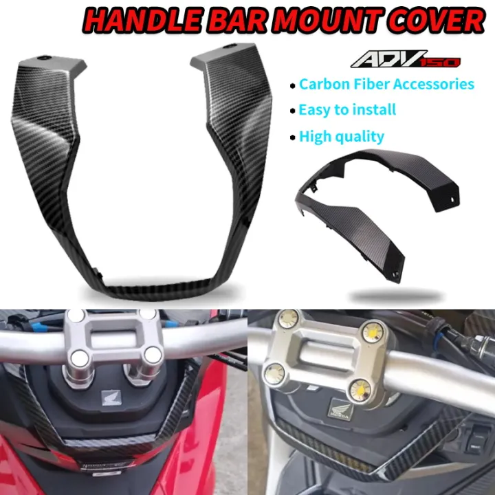 Pinph Honda ADV 150 Carbon Handle Bar Mount Cover 1 Pcs | Lazada PH