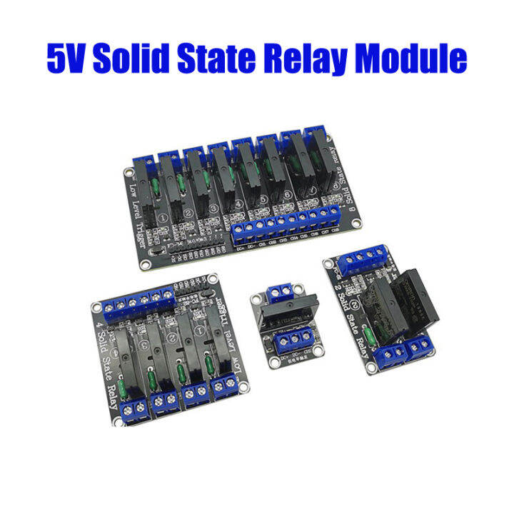 FUYU Low Level 5V 1 2 4 8 Channel SSR Low Level Solid State Relay Module 250V 2A Output With ...