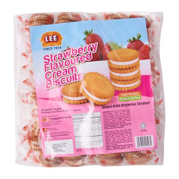 Lee Strawberry Cream Sandwich Filled Biscuits | Lazada Singapore