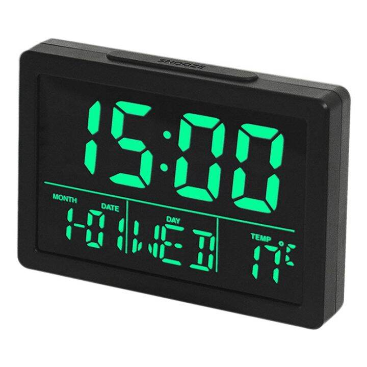 LED Digital Alarm Clock Indoor Temperature,USB Portable Bedside Table ...