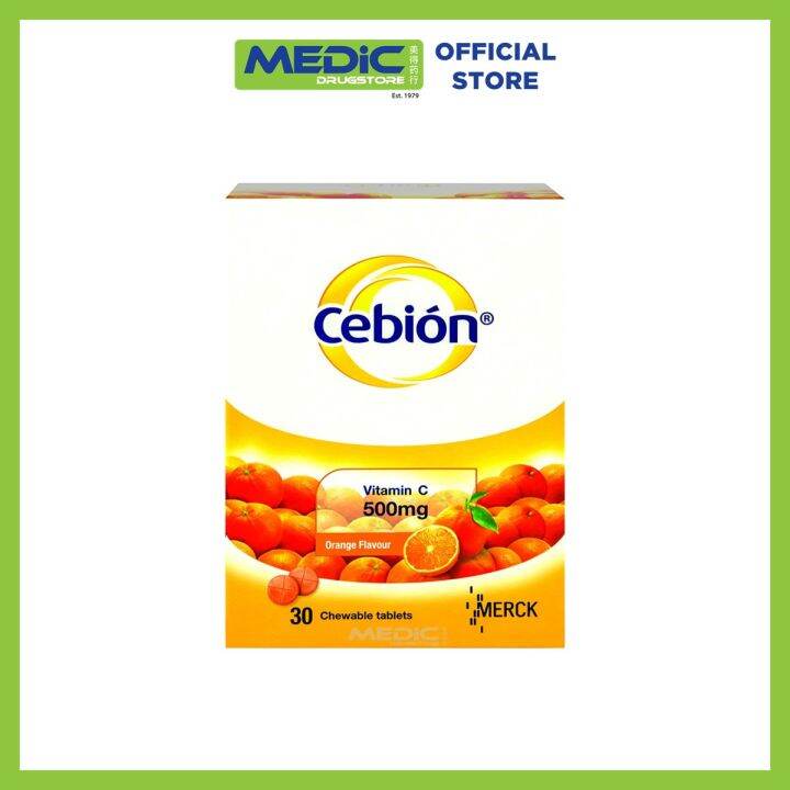 [Bundle of 6] Cebion Vitamin C Chewable Tablets Orange Flavour 30s - By ...