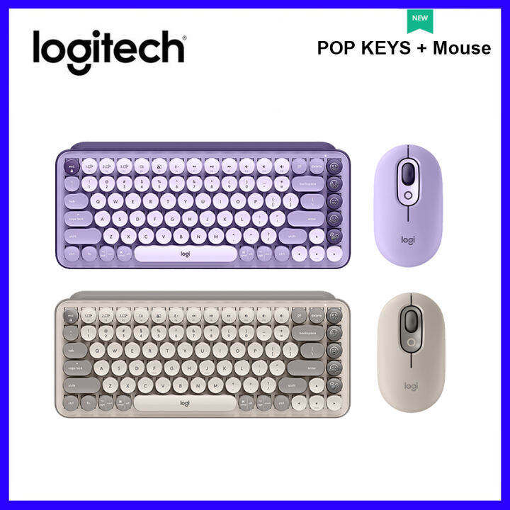 Original Logitech POP KEYS + Mouse Wireless Mechanical Keyboard and ...
