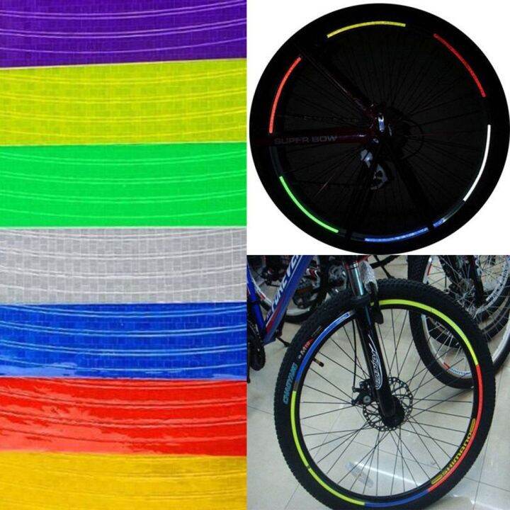 NTNKC Outdoor Practical MTB Bike Safety Wheel Rim Fluorescent ...