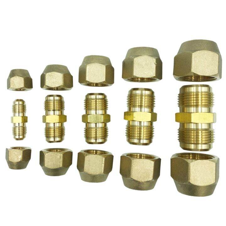 Brass Air Conditioner Coupling Forged UNF Thread Male to Male with Nut ...