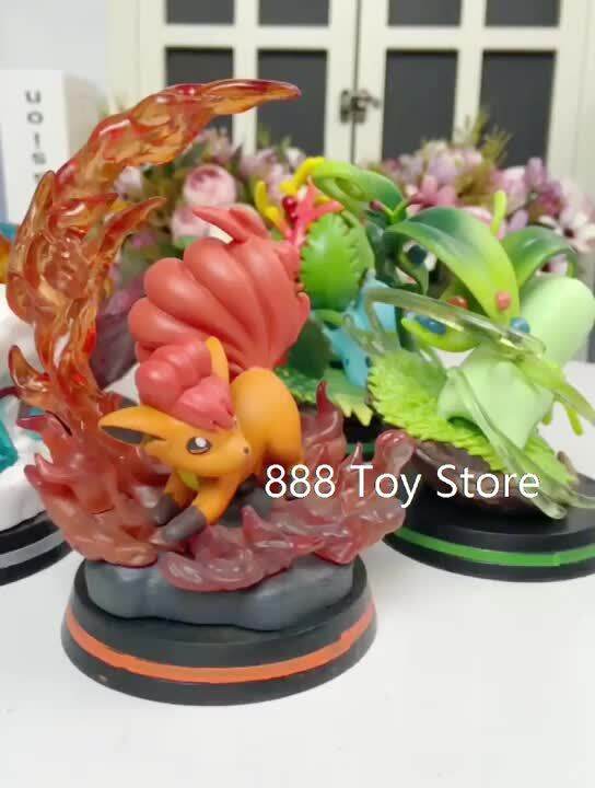 Anime Pokemon Figure Charizard Squirtle Bulbasaur Vulpix Scenes Special ...