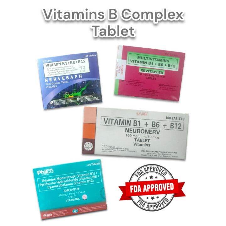 Vitamin B Complex TABLET 100's (AMCOVIT/RAMAVIT/REVITAFLEX/NERVASAPH/NEURONERV) | Lazada PH