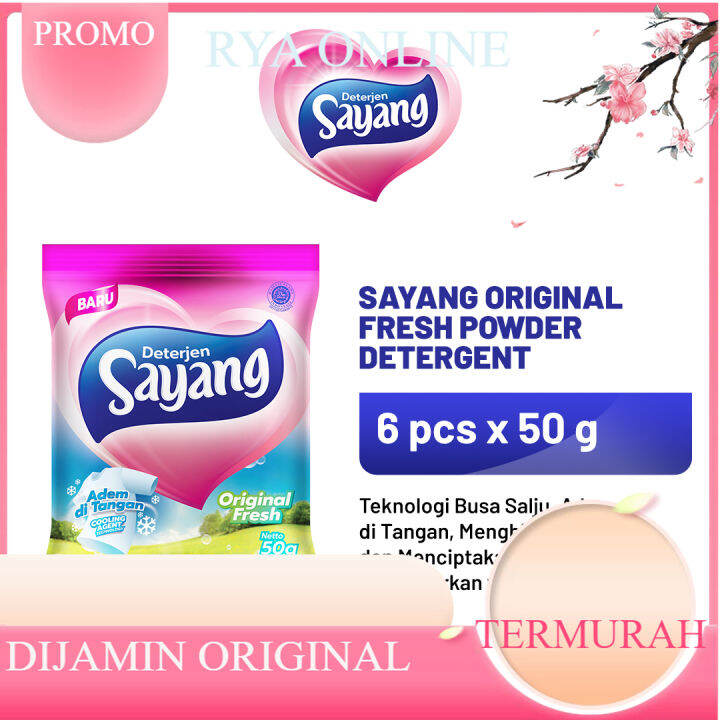Sayang Original Fresh Powder Detergent 50 gr x 6 Sachet | Lazada Indonesia