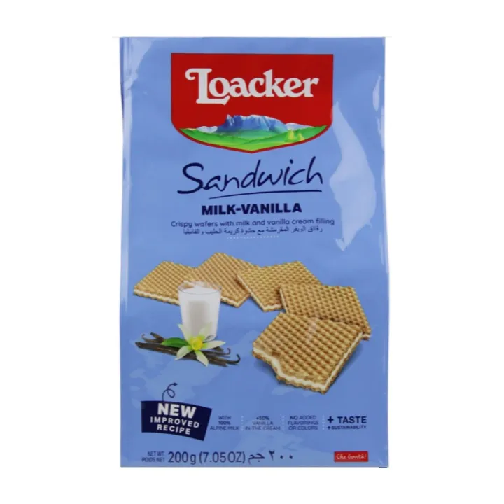 Loacker Sandwich Milk Vanilla 200g | Lazada