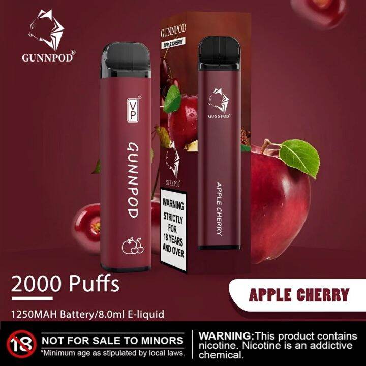 Original GUNNPOD Switch disposable juice vappe 2000 p uffs Portable ...