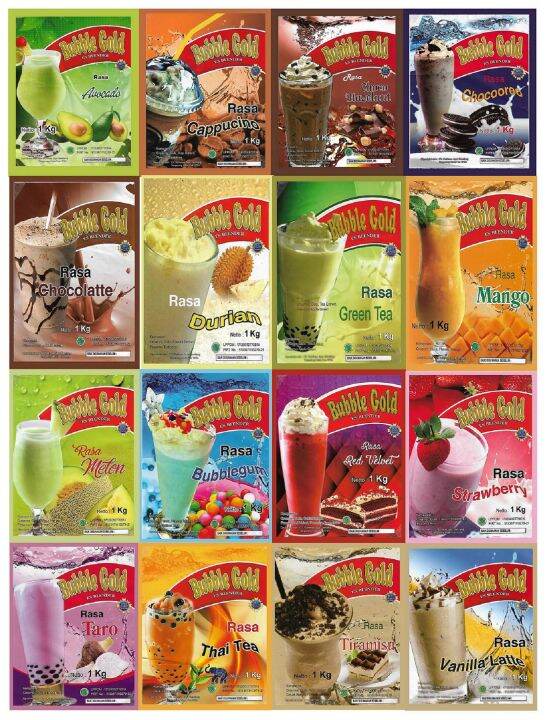 BUBBLE GOLD SERBUK MINUMAN BUBLEGOLD RASA RASA PROMO KEMASAN 1KG ...