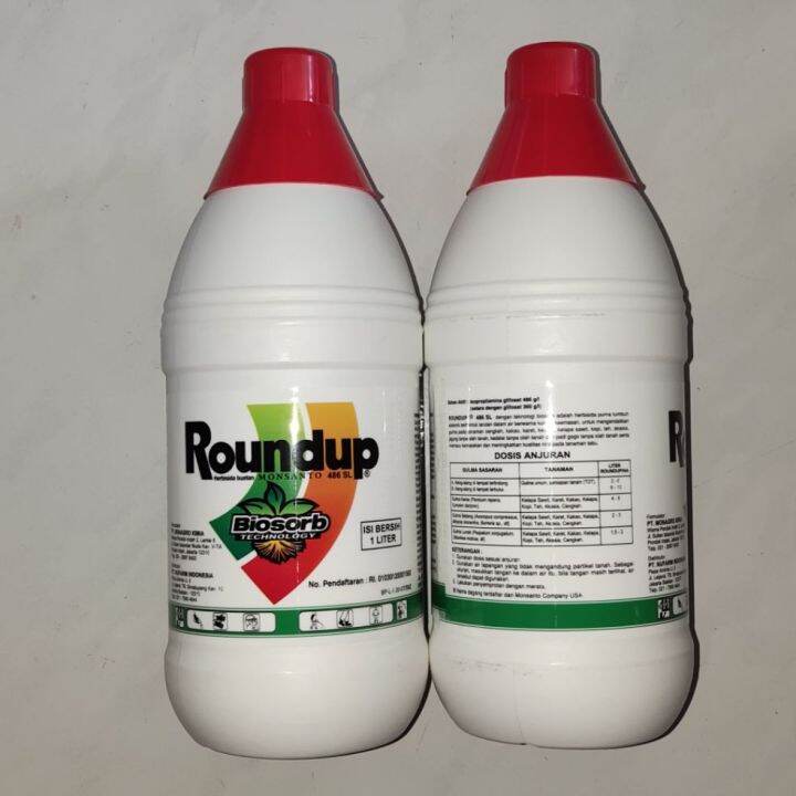 herbisida roundup 1 liter pembunuh rumput sampai ke akar nya | Lazada ...