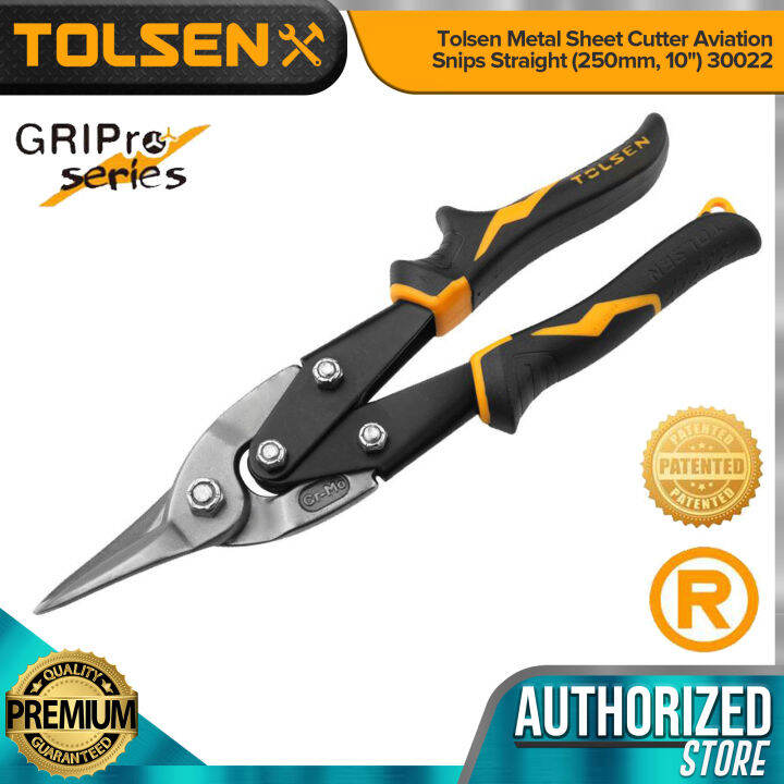 Tolsen Metal Sheet Cutter Aviation Snips Straight (250mm, 10") 30022 ...