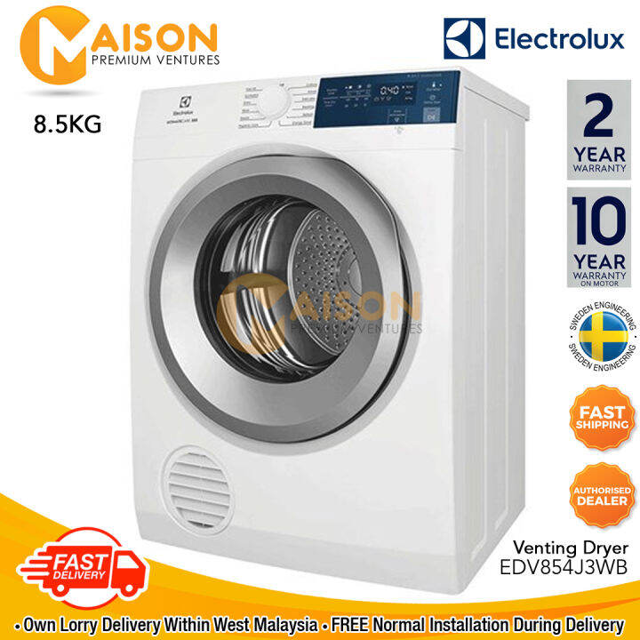 Electrolux UltimateCare 300 Venting Dryer 8.5KG EDV854J3WB | Lazada