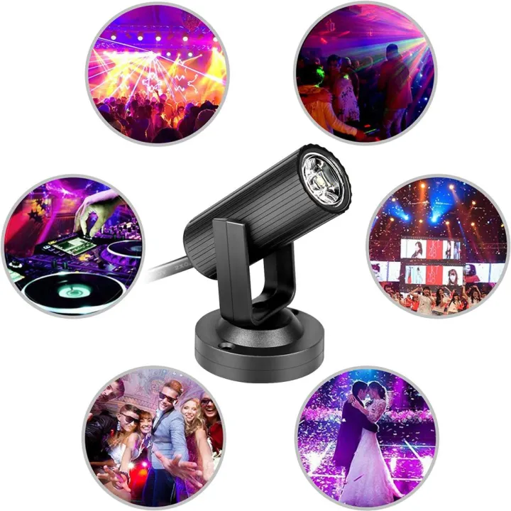 Home Taste RGB 1W Led Stage Spotlight Lightweight Portable Lamp 360 ...