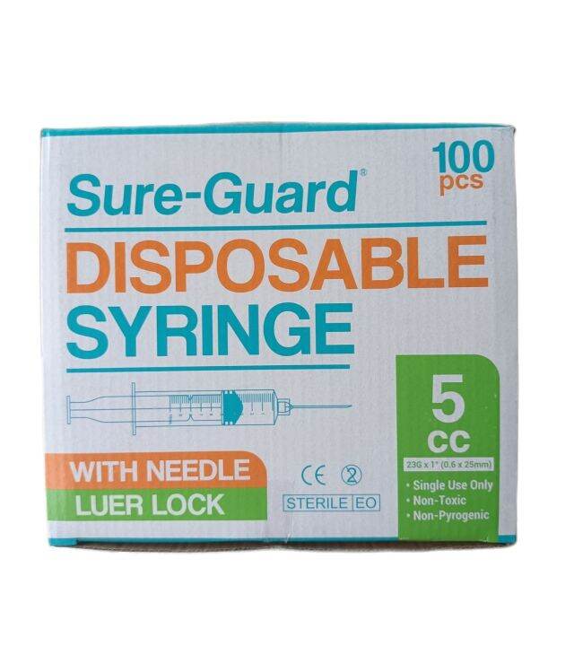 5cc Sureguard Disposable Syringe 100Pcs | Lazada PH