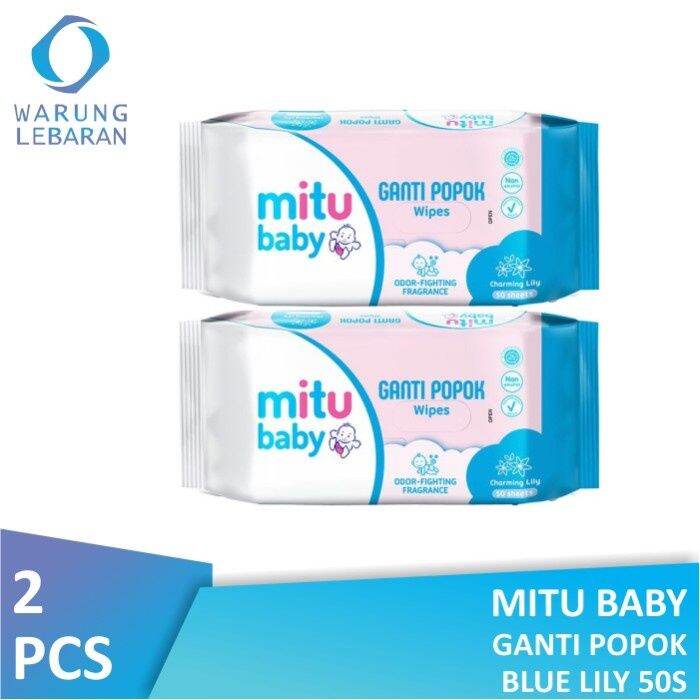 Mitu Baby Wipes Ganti Popok Blue Lily 50s (Isi 2 Pcs) | Lazada Indonesia