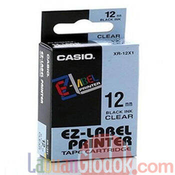 EZ Label Printer XR-12X1 12mm Black on Clear Tape Label Casio | Lazada ...
