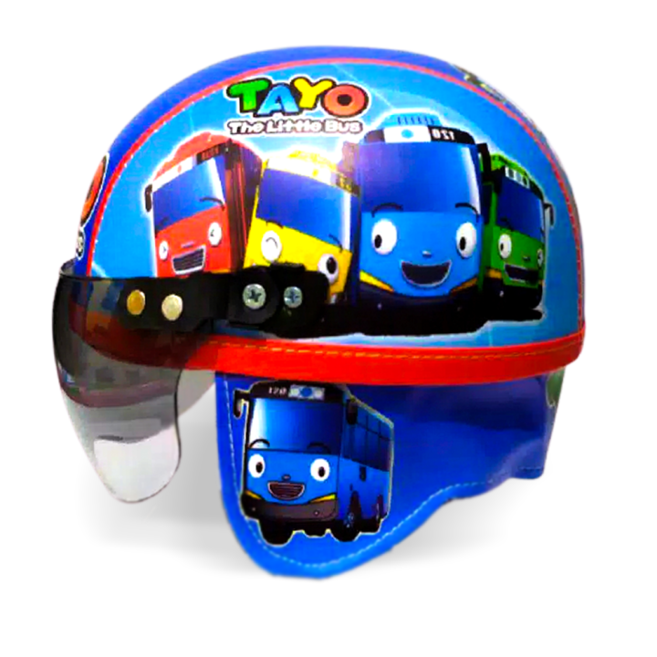 Helm Anak Lucu Spesial Edition Usia 1-4 Tahun Motif Printing Biru ...