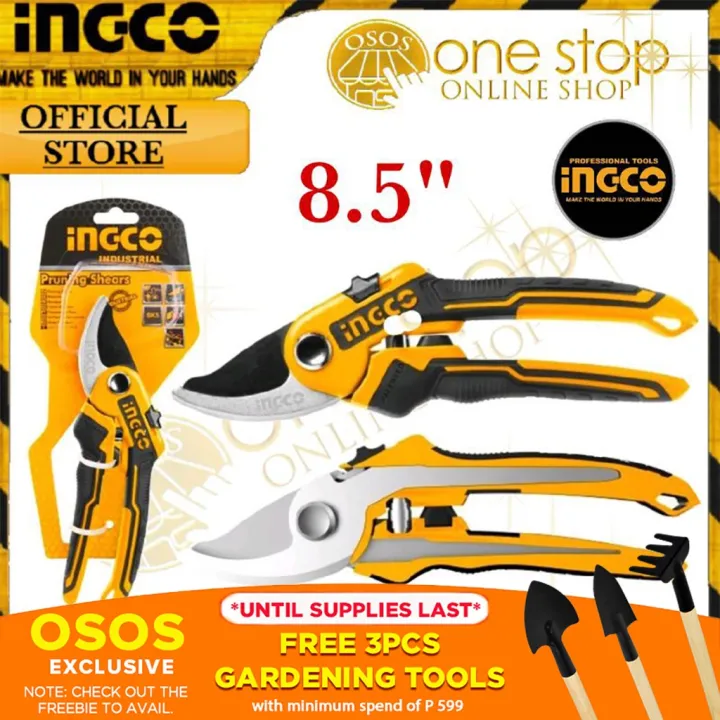 Ingco Original Pruning Shear 8.5 inch Garden Scissors HPS0601 •OSOS ...