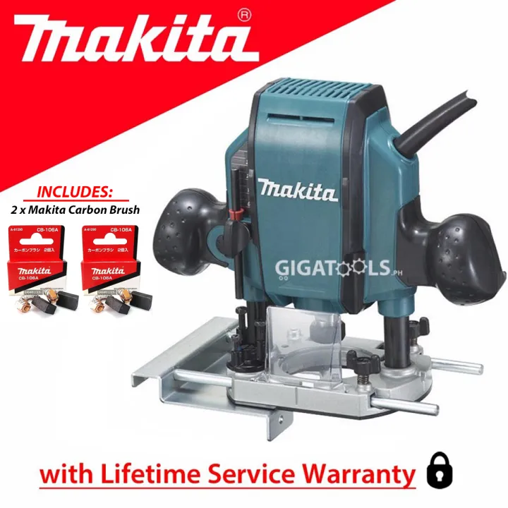 Makita RP0900 Router 1/4" (1-1/4 HP) 900W ( Plunge Type ) with 2 set ...