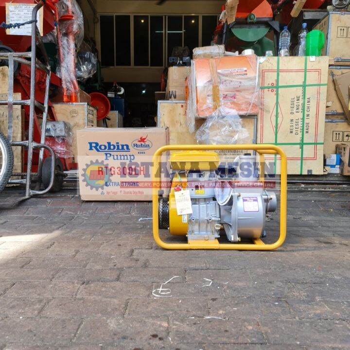 MESIN POMPA AIR BENSIN 3" ALKON WP 30 POMPA IRIGASI ROBIN RTG 300 LH ...
