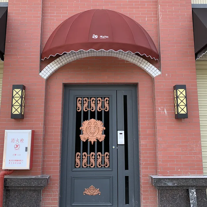 Outdoor awning trapezoidal awning villa community store window awning ...