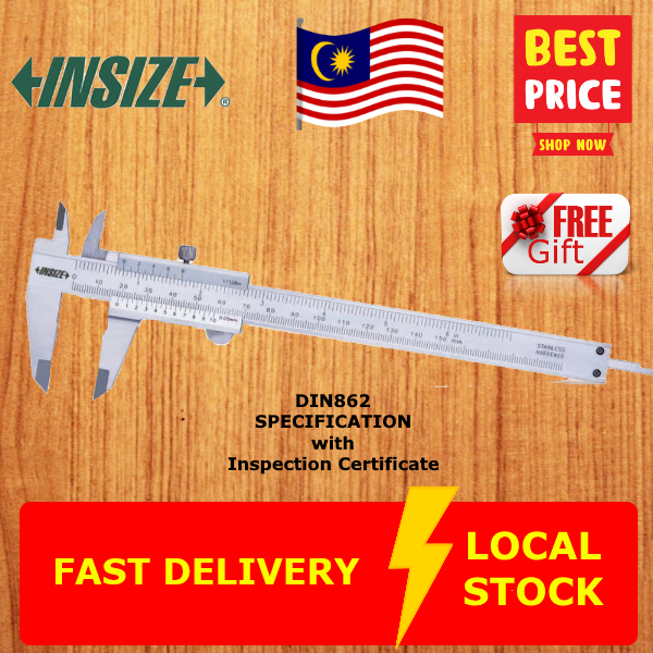 INSIZE Vernier Caliper , 1205-150S , 0-150mm / 0-6 Inch , Graduation 0 ...