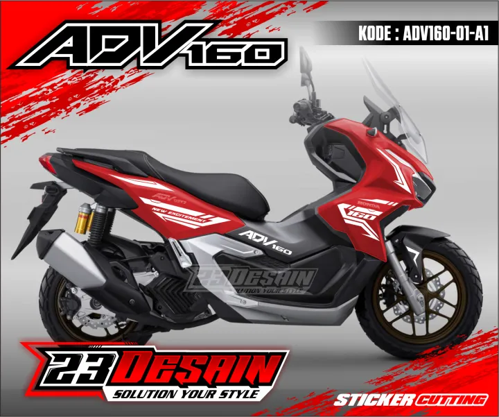Cutting ADV 160 Sticker HONDA ADV 160 MERAH cutting stiker Striping ADV ...