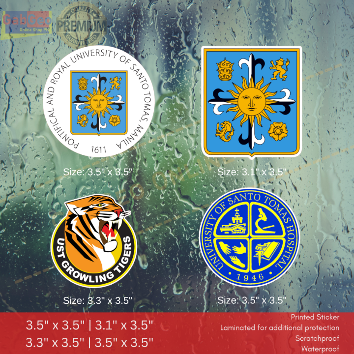 UST University of Santo Tomas Custom waterproof Vinyl sticker for car ...